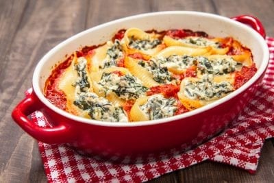 Seafood Stuffed Jumbo Pasta Shells - Dinner Factory